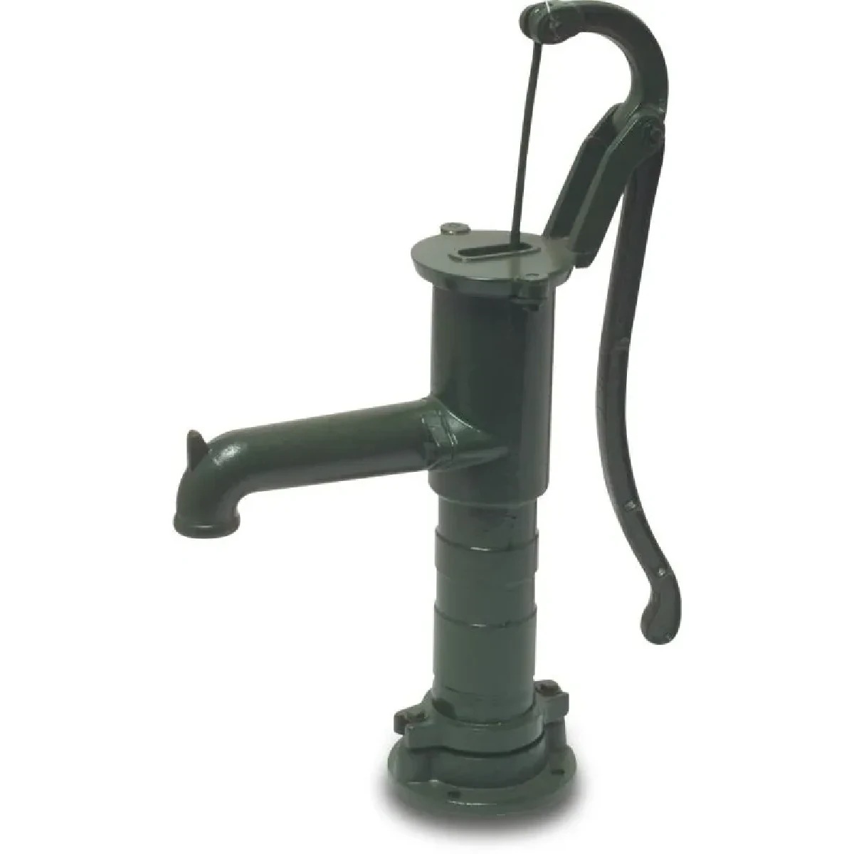 Handpomp gietijzer 1 1/4" binnendraad groen type standaard rond flens ...