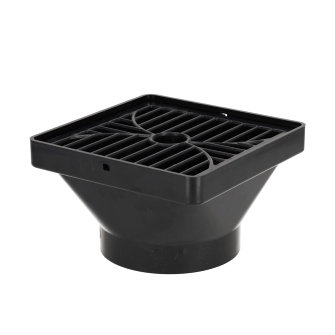 Pipelife hwa ontlastput onderuitlaat afvoer + deksel 110 mm zwart ...